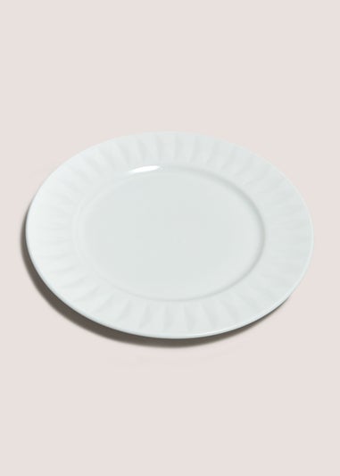 TEXTURED WHITE DINNER PLATE M485464 – Matalan-Malta