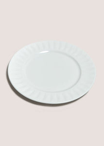 TEXTURED WHITE DINNER PLATE M485464 – Matalan-Malta