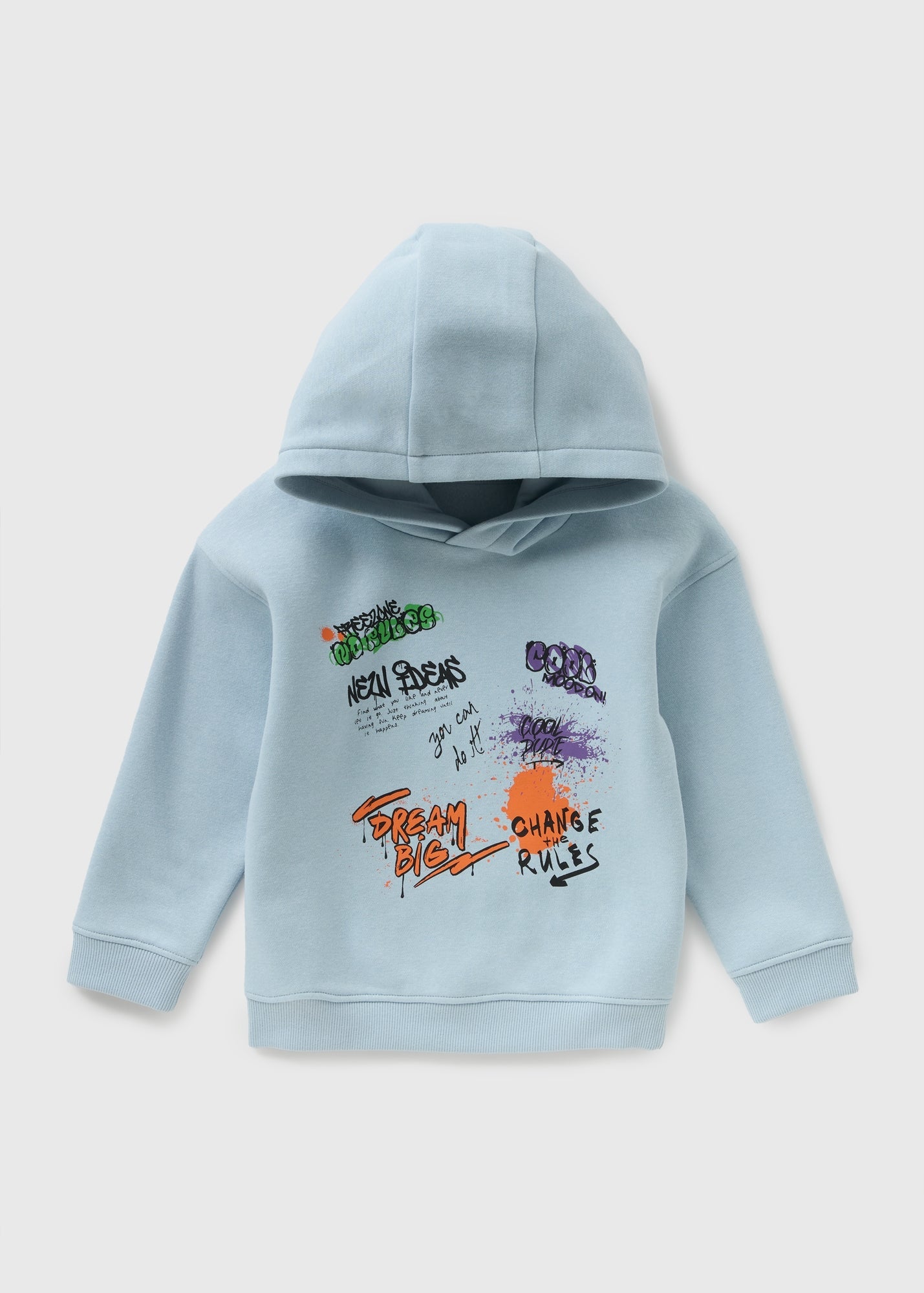Boys Light Blue Graffiti Hoodie (1-7yrs) B100976 – Matalan-Malta